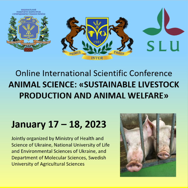 Online animal science conference: Sustainable livestock production and ...