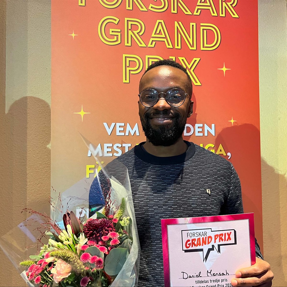 Daniel Mensah på pallplats i Forskar Grand Prix | Medarbetarwebben